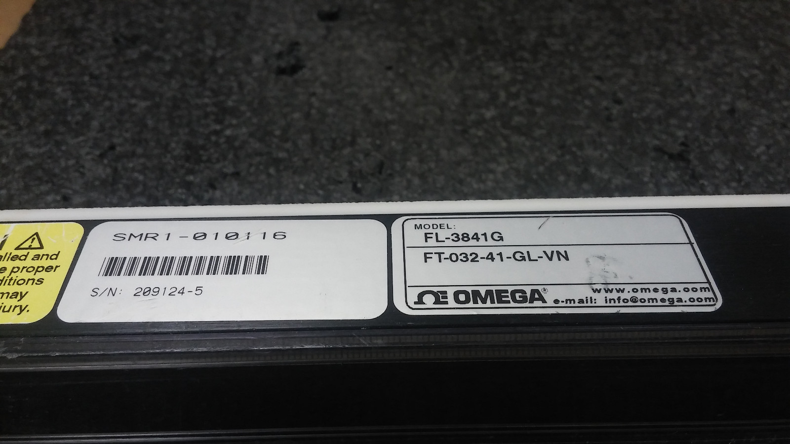 OMEGA FL-3841G FT-032-41-GL-VN FL-3600 Series Rotameters with 150 mm ...