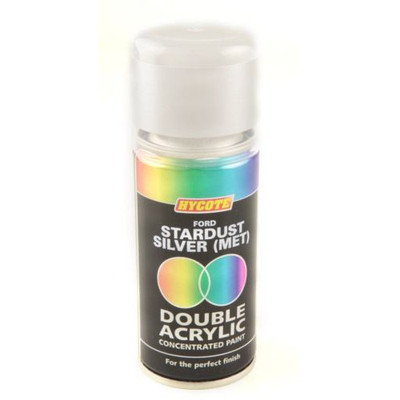 Hycote Ford Stardust Silver (Metallic) 150ml Double Acrylic Spray Paint ...