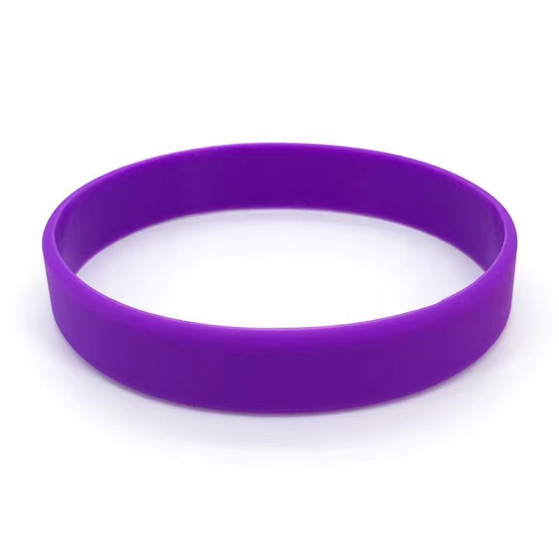 12 Silicone Wristbands Blank NEW Rubber Wrist Bands Bracelets Free ...