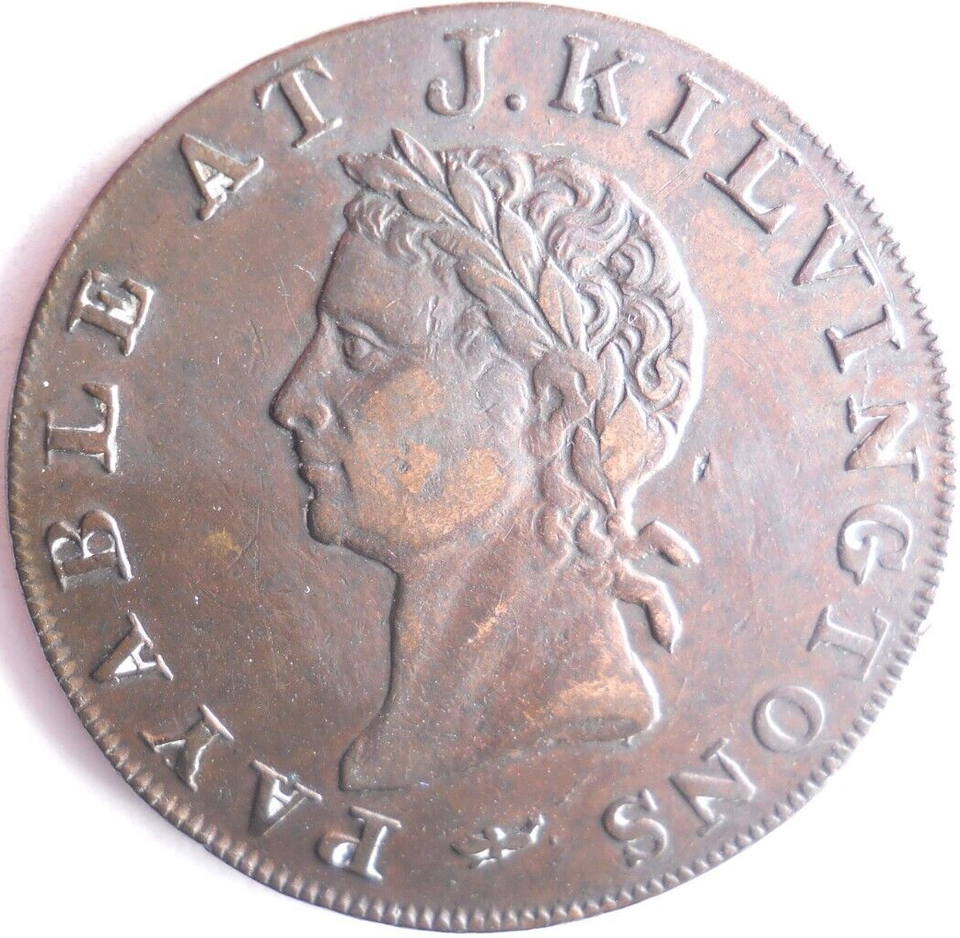 1793 GREAT BRITAIN (BRUNSWICK) HALF PENNY - AU - Rare Date Coin - Lot # ...