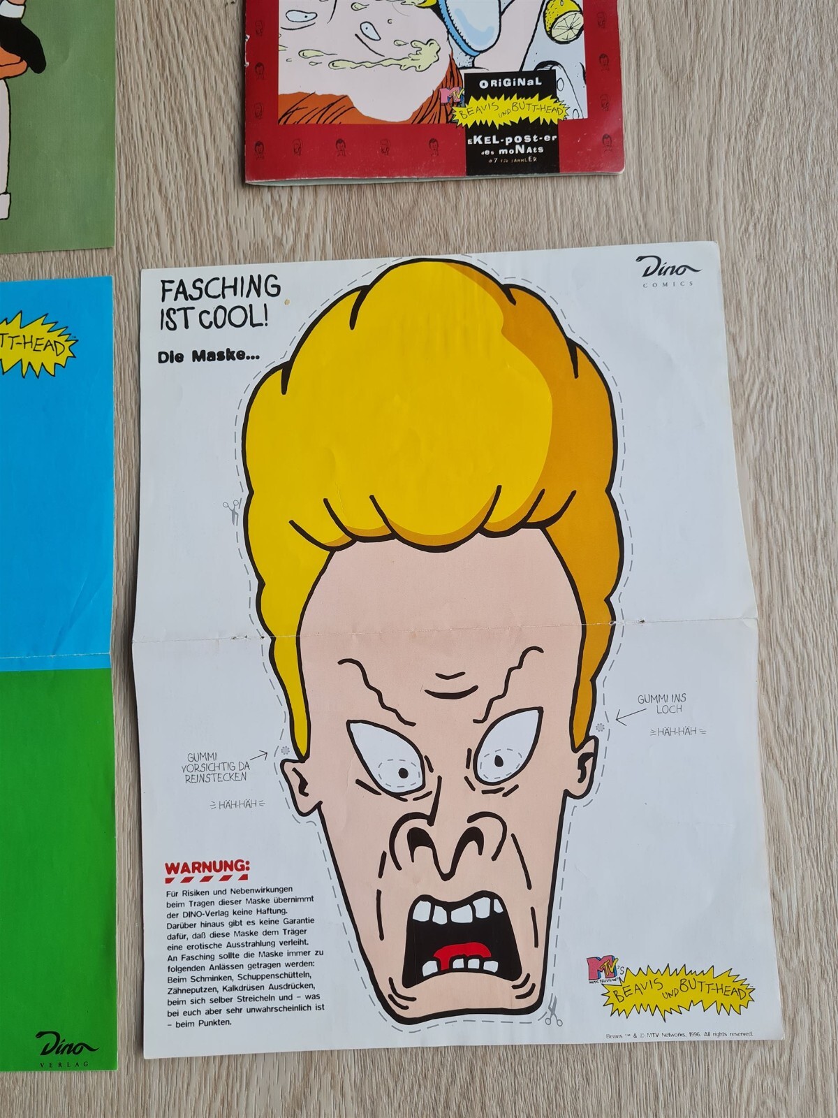 Marvel Comics Beavis & Butt-Head ButtHead 3x Poster + Beavis Mask Maske ...