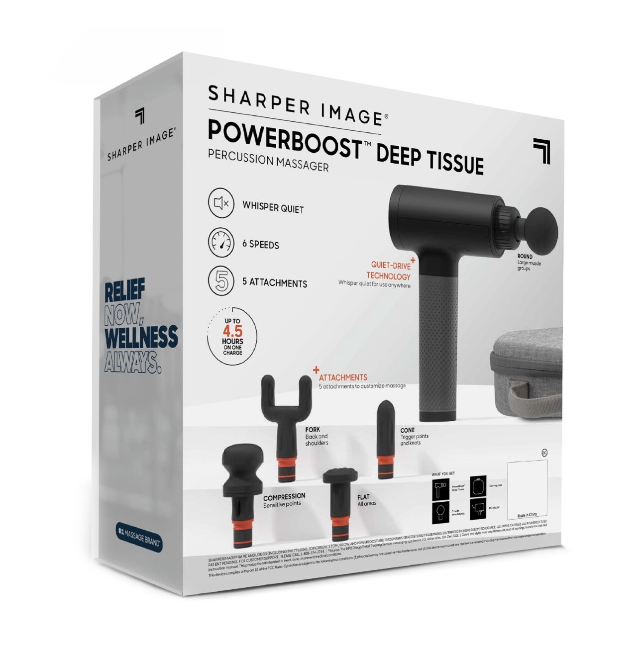 Sharper Image Powerboost Deep Tissue Percussion Massager Version 3.0 ...