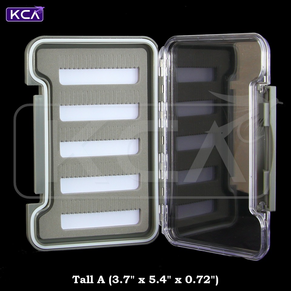 KCA Slim Fly Box, Waterproof, Clear Lid, 3 Sizes, 3 Inserts | eBay