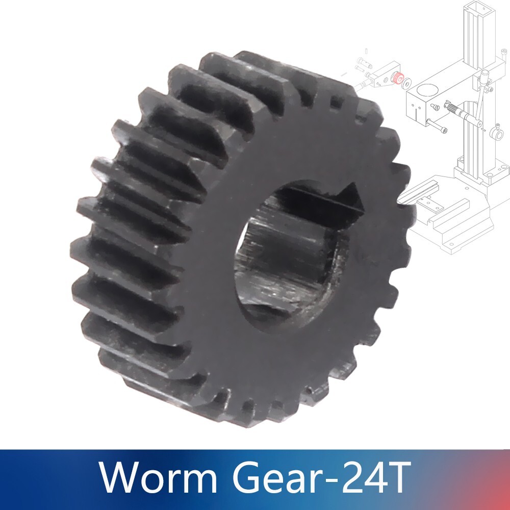 Micro Mill Worm Gear 24 Teeth for SIEG X1/SX1/SX1L/SOGI S1-16/JET JMD-1 ...