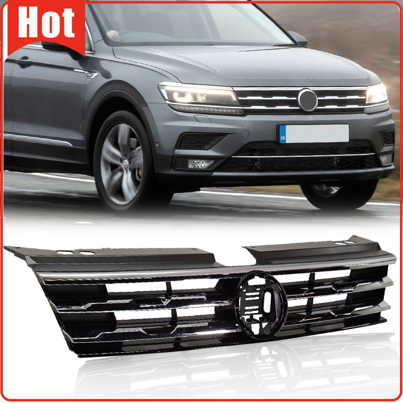 Front Upper Grille for 2018 2019-2021 VW Volkswagen Tiguan Grill W ...