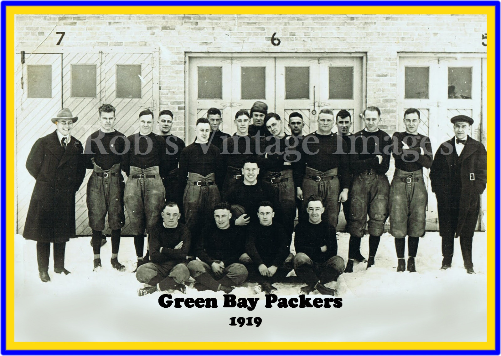 Green Bay Packers Team photo Poster NFL Vintage 1919 First year photo 8 ...