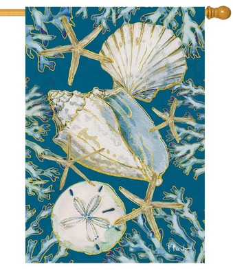 La Playa Shells House Flag | eBay