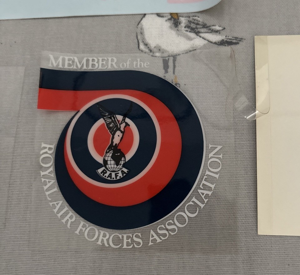 4 Vintage RAFA Royal Air Forces Association Window Car Stickers Sticker ...
