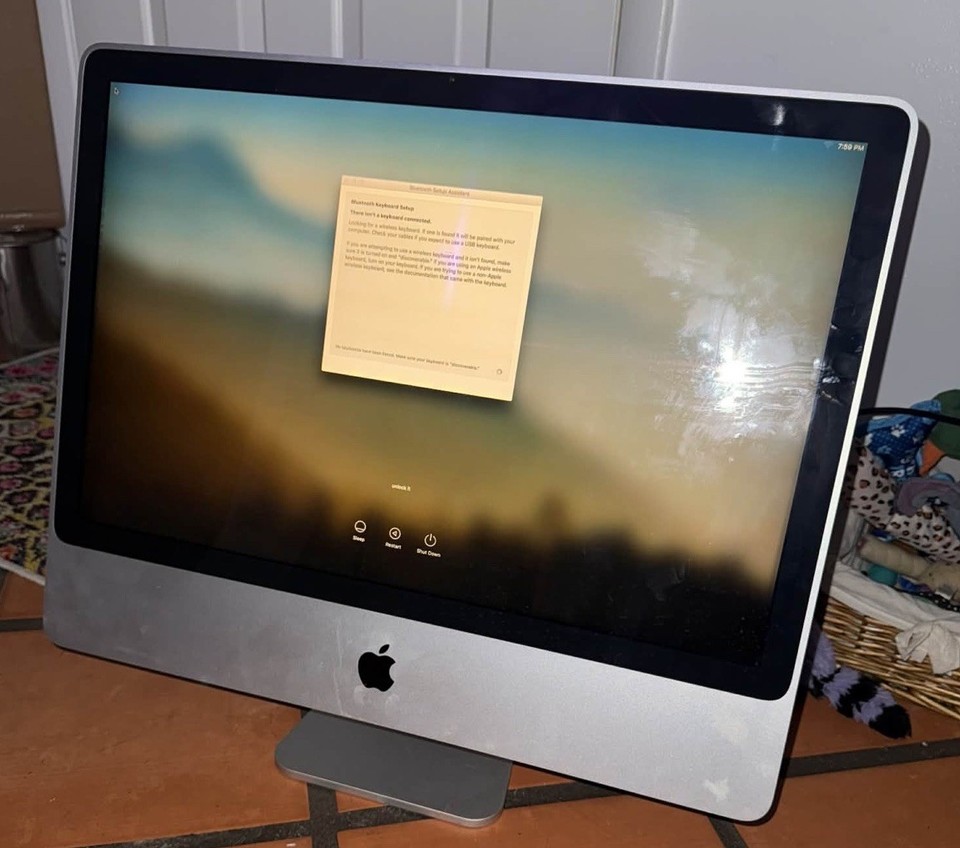 2007 Apple iMac 20" All-In-One Desktop Computer FOR PARTS AS IS Powers ...