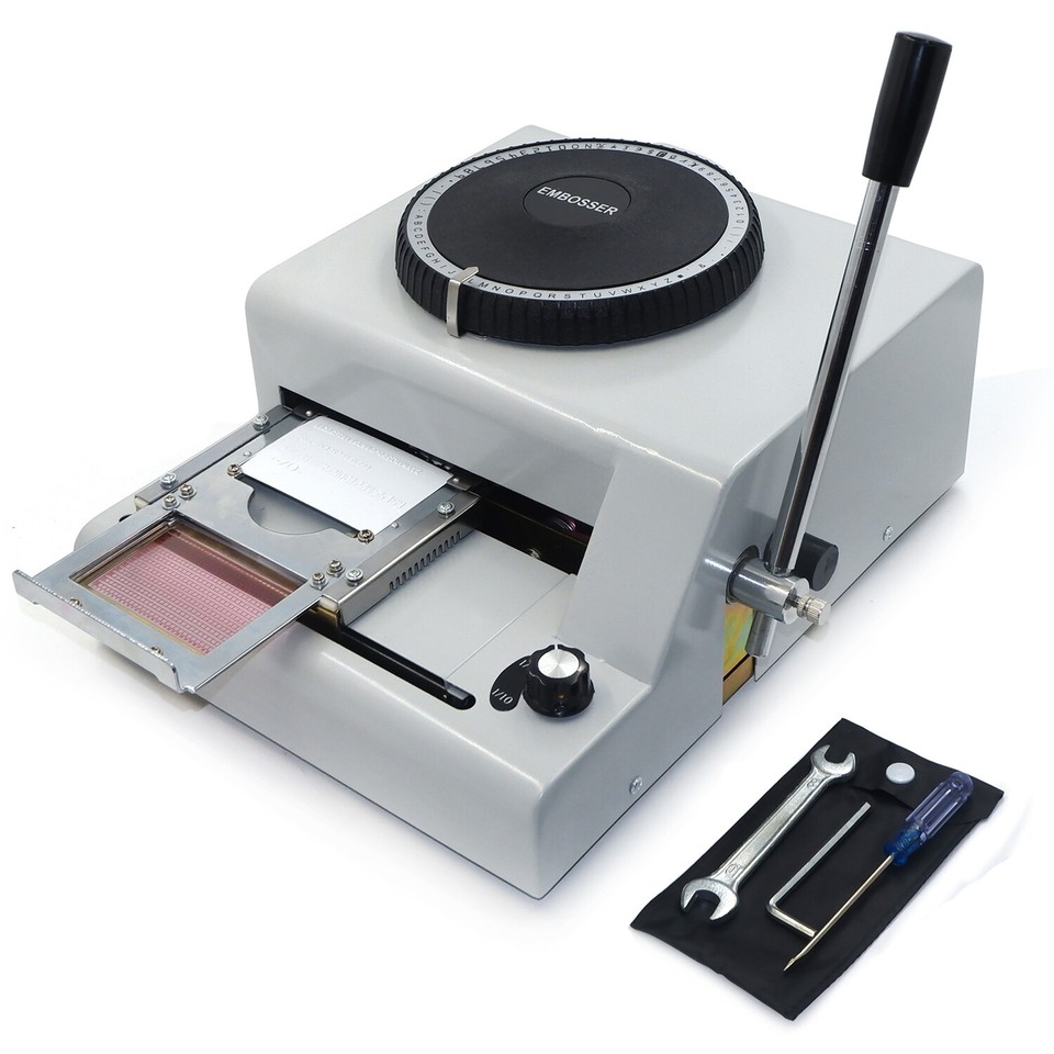 72 Character Manual Stamping Machine Card Embosser Printer Code ID PVC ...
