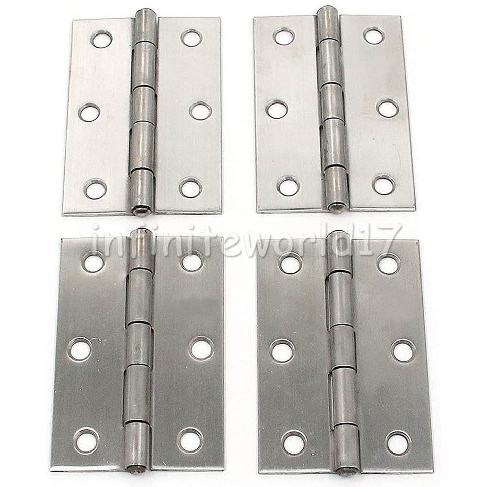 10pcs Silver Internal Door Hinges 3inch 75*50mm Stainless Steel UK ...