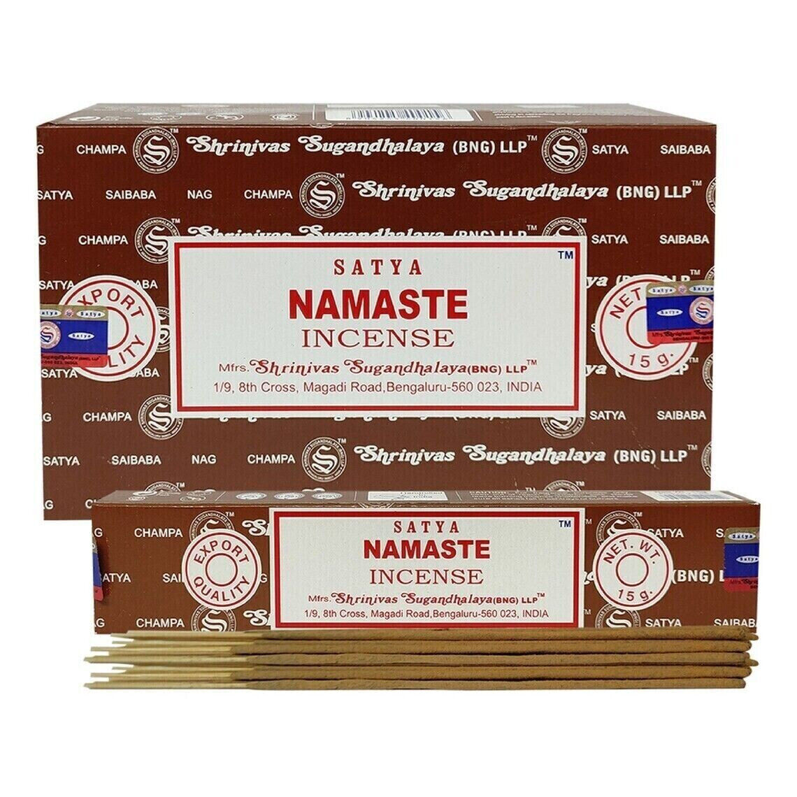 Satya Natural Namaste Fragrance Agrabatti Nag Champa Masala Incense ...