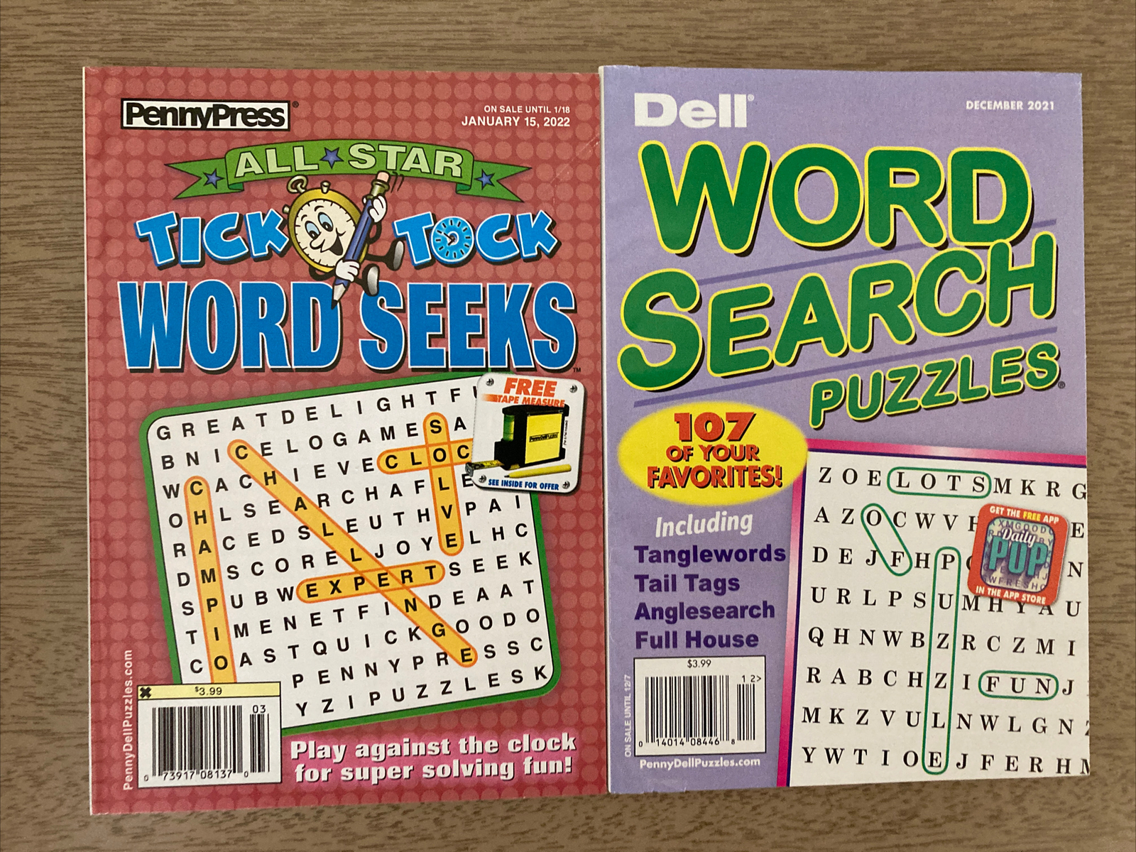 Lot of 2 Dell Penny Press Word Search Puzzle Books Penny's Finest Seek ...