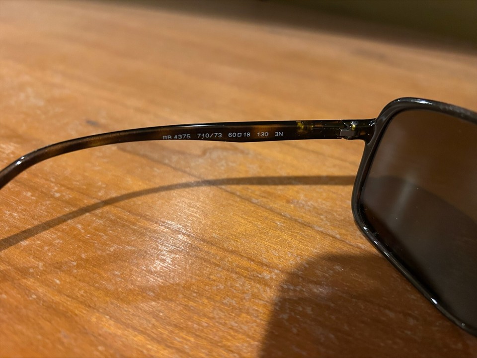 Ray Ban 4375 Polished Havana Dark Brown Lens | eBay