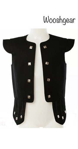 100% Wool Chieftain Jacobite Waistcoat Pipe Band Traditional Kilt Vest ...