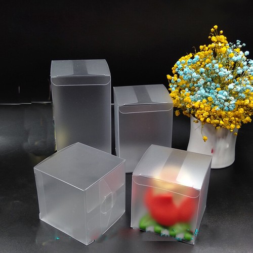 25PCS PVC Boxes Semi-Sheer Frosted Cube Packaging Box Gift Party ...
