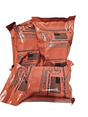 Pack of 3 MRE HDR U.S. Military Surplus Humanitarian Meals Ready to Eat ...