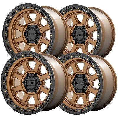 (Set of 4) KMC KM548 Chase 20x9 6x5.5" +0mm Bronze Wheels Rims 20" Inch ...