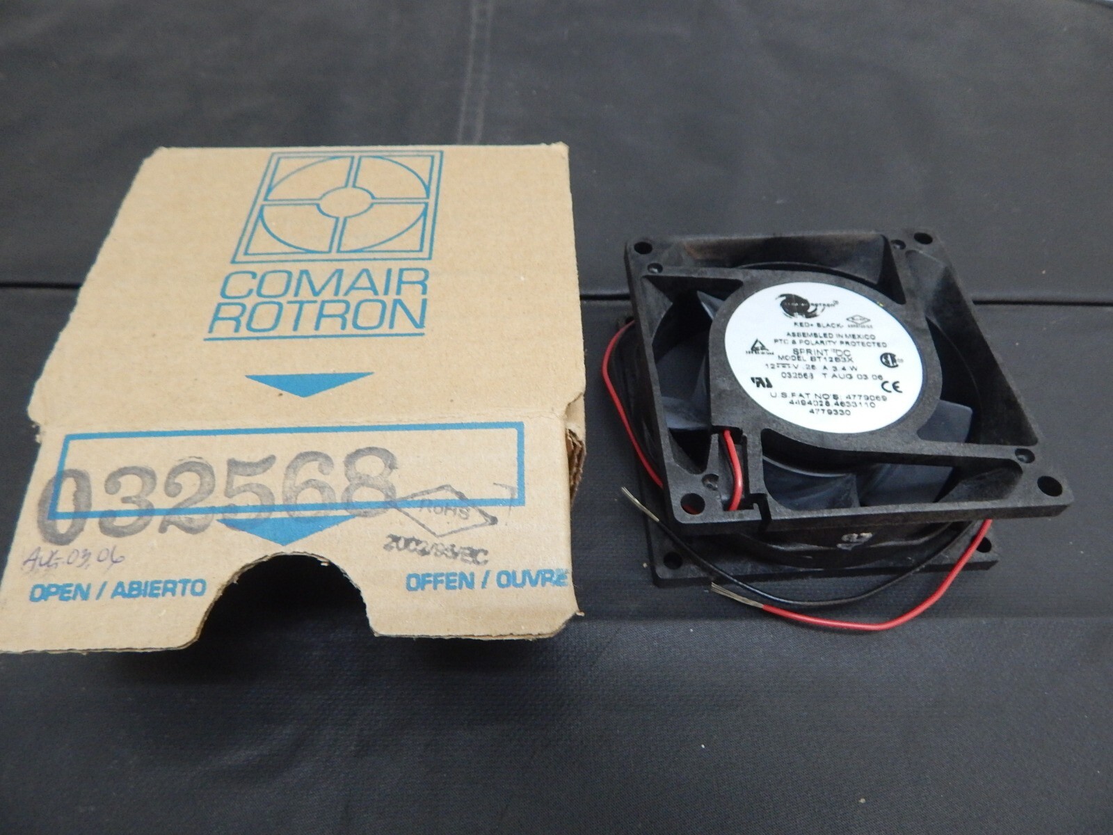 COMAIR ROTRON ST12B3X FAN 12VDC 0.28A 3.4W 2 WIRE 80X33mm 032568 - FAST ...