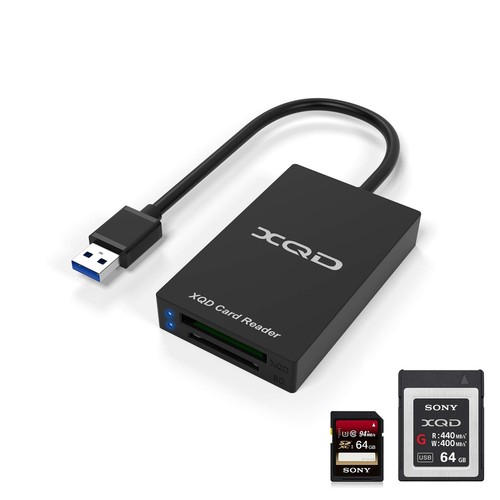 XQD Card Reader, USB 3.0 XQD/SD Card Reader Dual Slot Memory Card ...