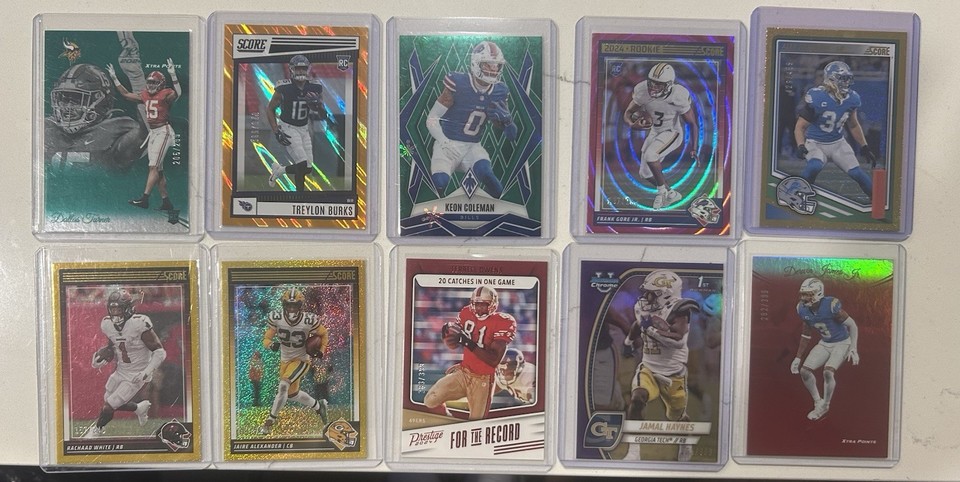 44 Football Card Lot - ALL Numbered Or Autos - See Description for ...