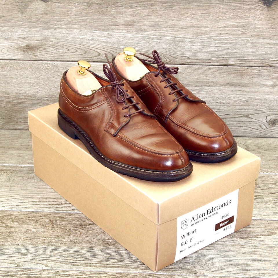 Allen Edmonds WILBERT 8 E Wide Brown * new Cedar Shoe Trees new Bags | eBay