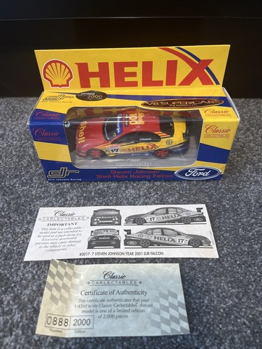 CLASSIC 1/43 STEVEN JOHNSON #17 2001 FORD AU FALCON DJR SHELL HELIX ...