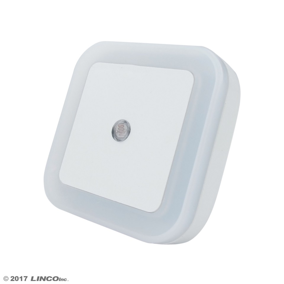 LINCO LED Plug Night Light Wall Lamp With Dusk to Smart Sensor, Pack of ...