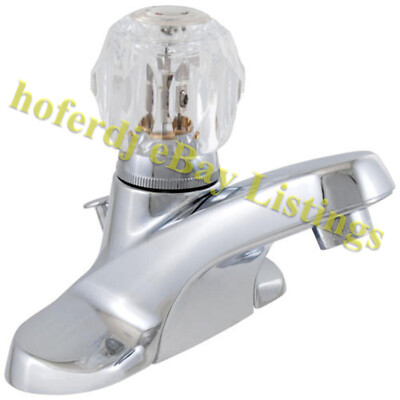 PlumbWorks One-Handle 4" Centerset Washerless Bathroom Sink Faucet with ...