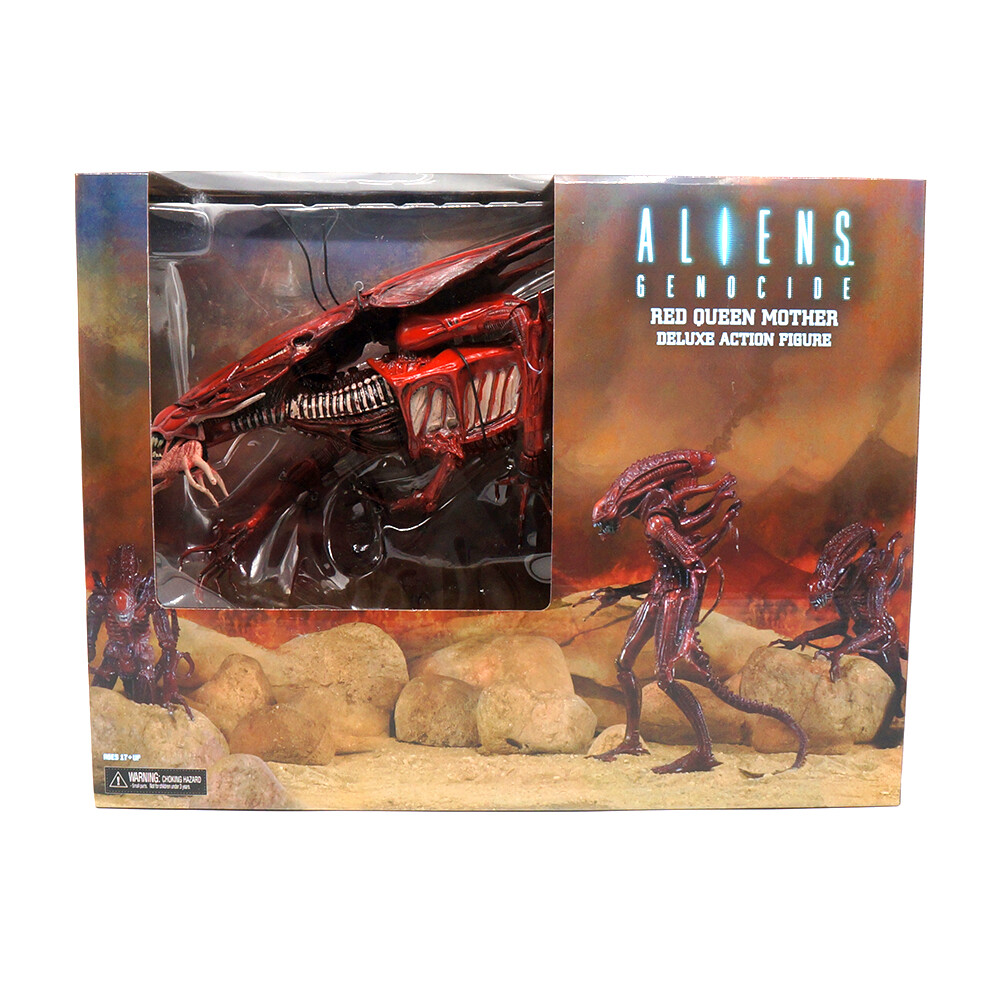 NECA Red Alien Queen Xenomorph Genocide Ultra Deluxe Aliens 15" Action ...