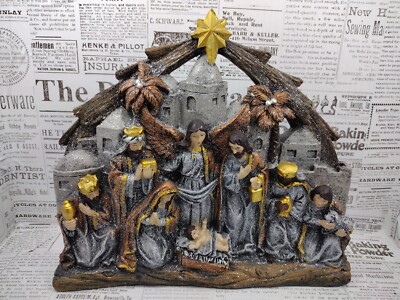 Tii Collections. Stand Resin Metallic Finish Nativity X8232 Handcrafted ...