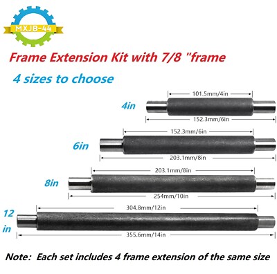 Frame Extension Kit 4/6/8/12 in For Mini bike Go kart Dirt bike with 7 ...