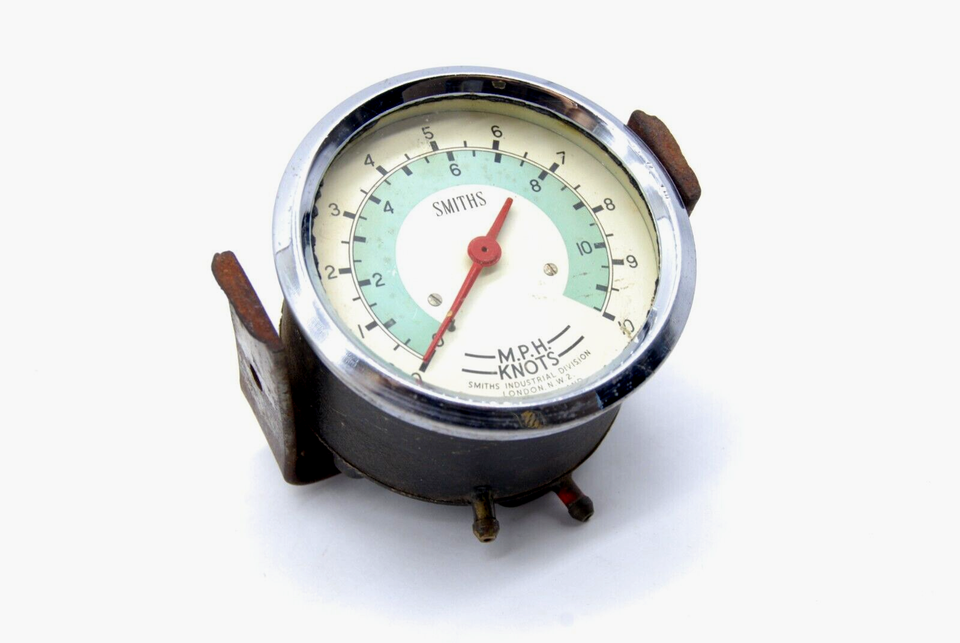 SPEED GAUGE MPH KNOTS SPEEDOMETER 3 1/8" GAUGE SAILING CRUISER VINTAGE ...