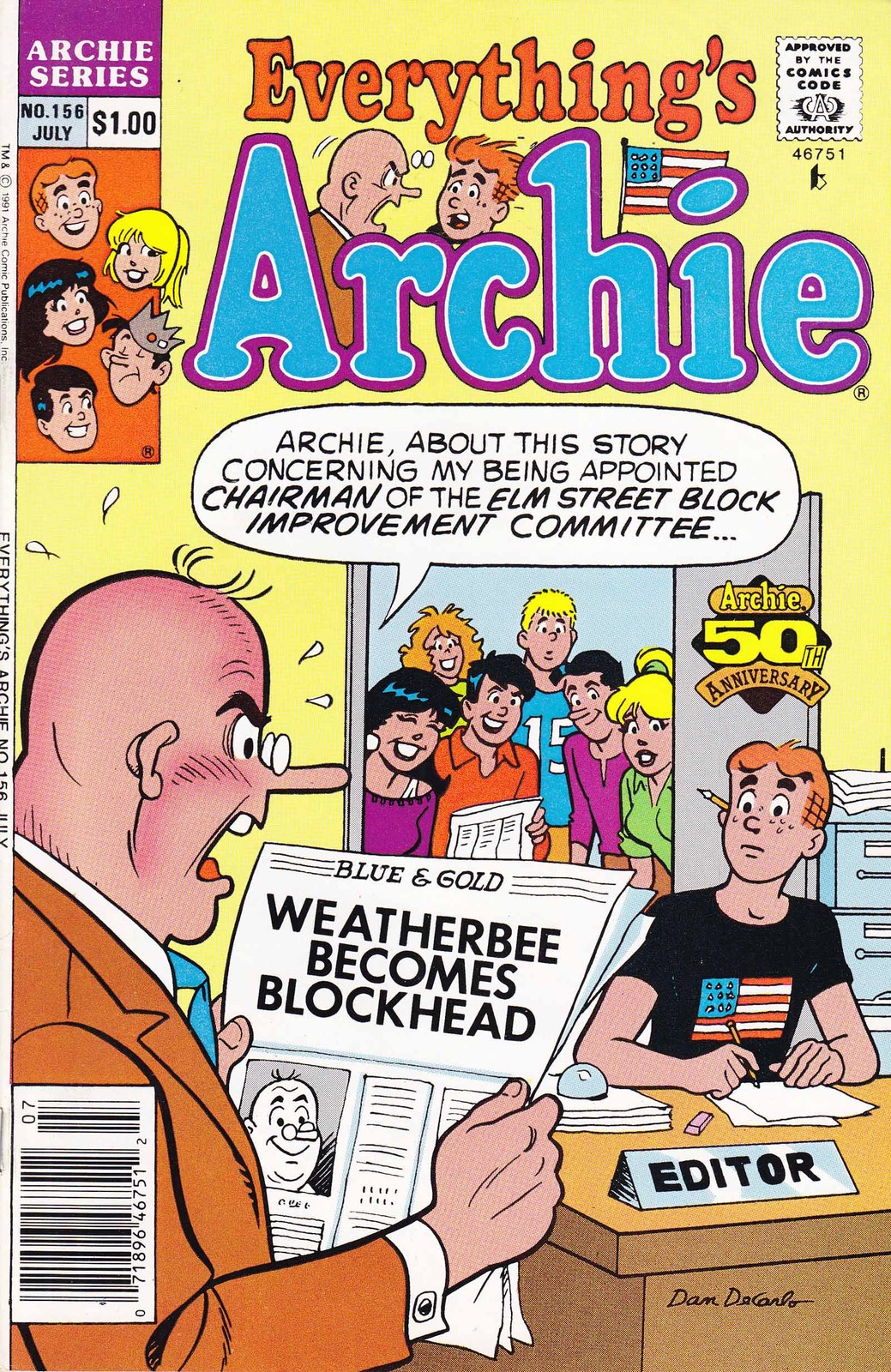 Everything's Archie #156 (Newsstand) VF; Archie | Penultimate Issue - w ...
