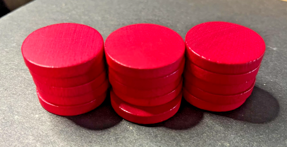 Vintage Backgammon Tokens 1975 Selchow & Righter Game Replacement 30 ...