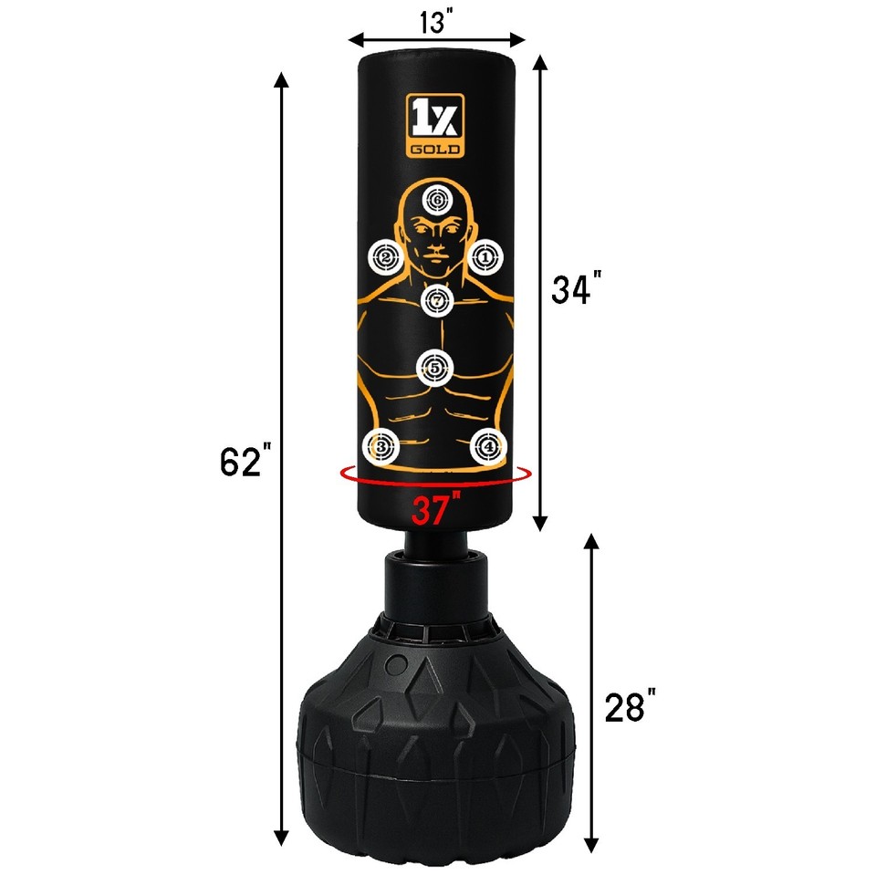 5ft Free Standing Boxing Punch Bag Heavy Duty Adults Punching ...