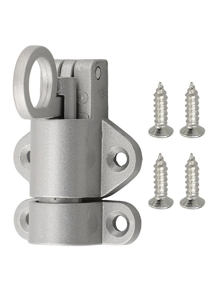 Self-closing Latch Bolt 1 Set Spring Loaded Aluminum Alloy Black/White ...