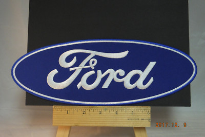 Large Ford Patch Iron-On Embroidered Patch, 12"x4" Oval | eBay