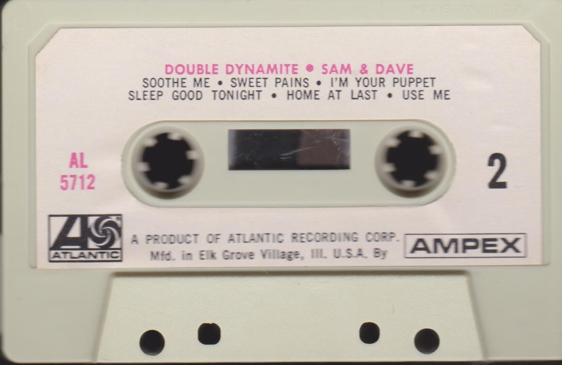 SAM & DAVE: "DOUBLE DYNAMITE" CASSETTE TAPE 1966 AMPEX PAPER LABELS | eBay