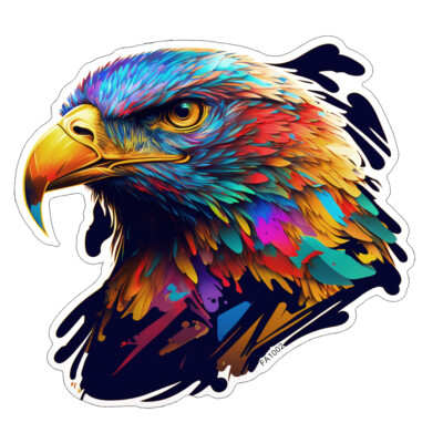 REFLECTIVE Colorful Eagle Sticker FA1002-REF | eBay