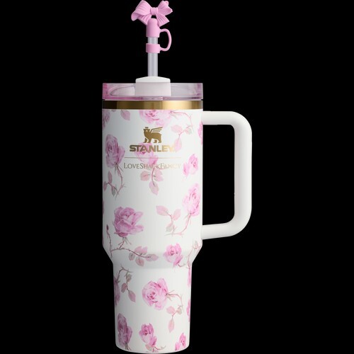 Stanley Love Shack Fancy 40 Oz Tumbler Ribbon Rosa Floral PRESALE ...