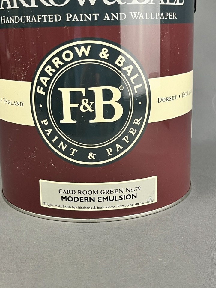 Farrow & Ball Paint: Card Room Green No. 79 MODERN EMULSION 1 Gallon ...