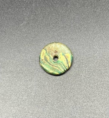 Pre Columbian jade stone flat disc bead (A150) | eBay