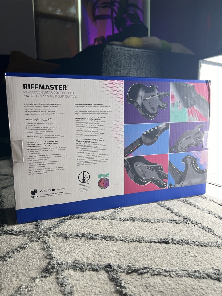 PDP RIFFMASTER Wireless Guitar Controller for PlayStation 4/5 (PS4 PS5 ...