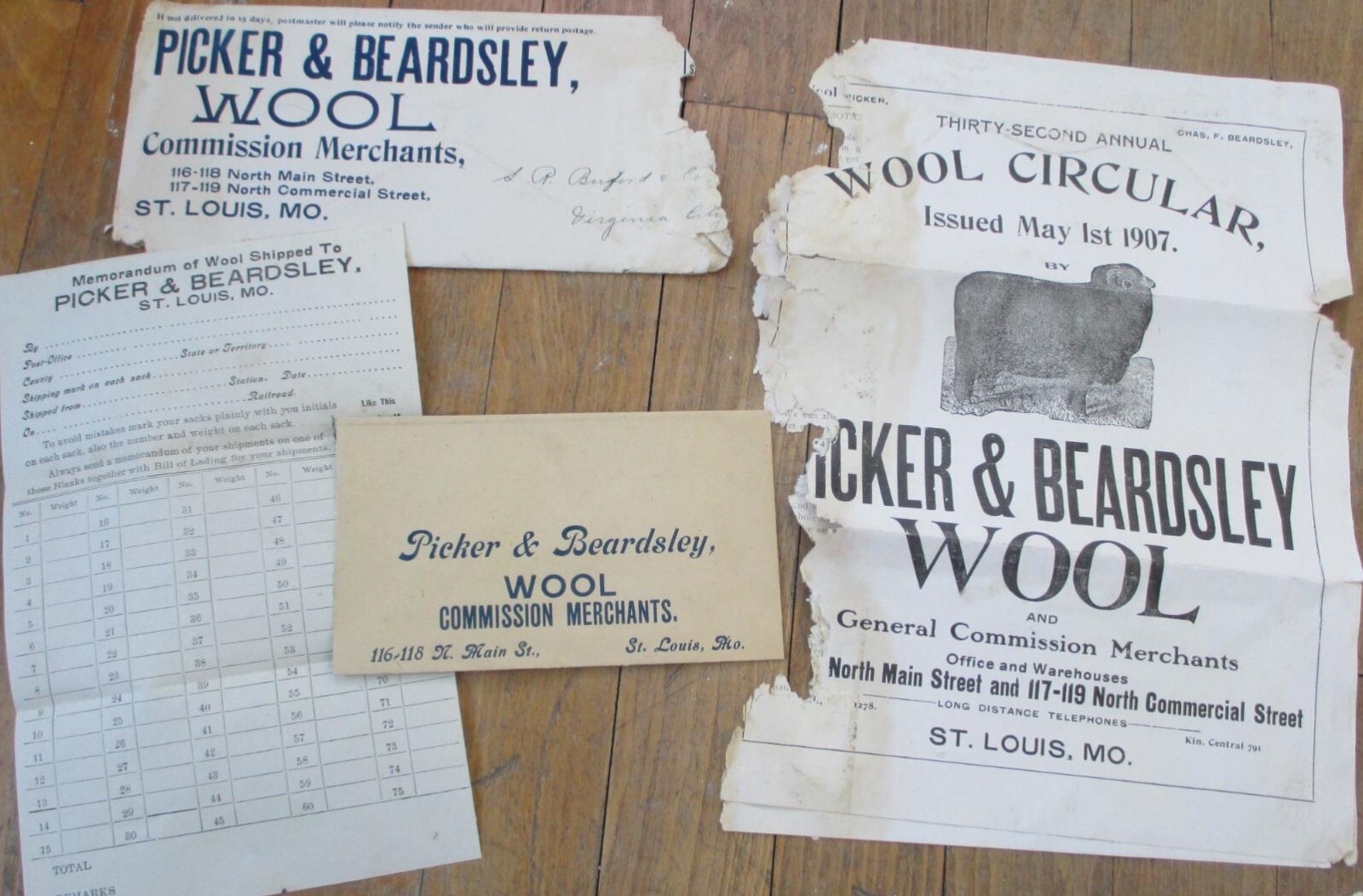 Woll Commission Merchants, St. Louis, MO 1907 Cover, Advertising ...