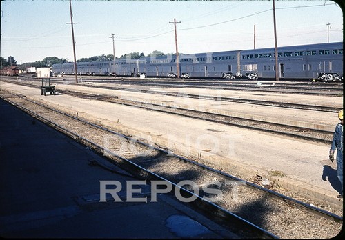 ATSF Santa Fe Hi-Level Cars in Storage @ La Junta, CO 1968 Original ...