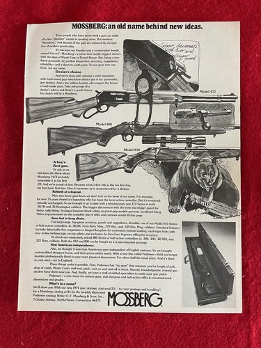 Vintage 1974 Mossberg Models 472, 800, & 810 Print Ad - Ad Only | eBay