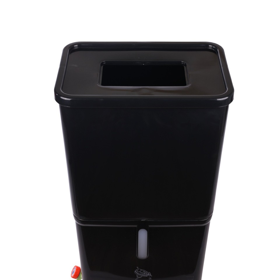 Black Drink Dump Bin w/ Wheels – Dual Compartment Liquid & Trash ...