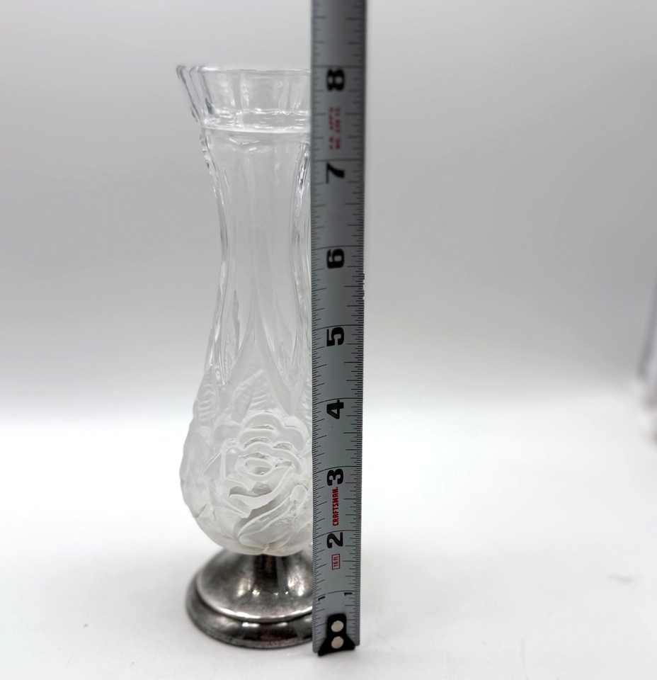 Vintage William Adams Lead Crystal Frosted Rose Bud Vase, West Germany ...
