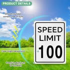 2-Pack Speed Limit 100 MPH Sign 16" x 12" Aluminum Weather Resistant | eBay